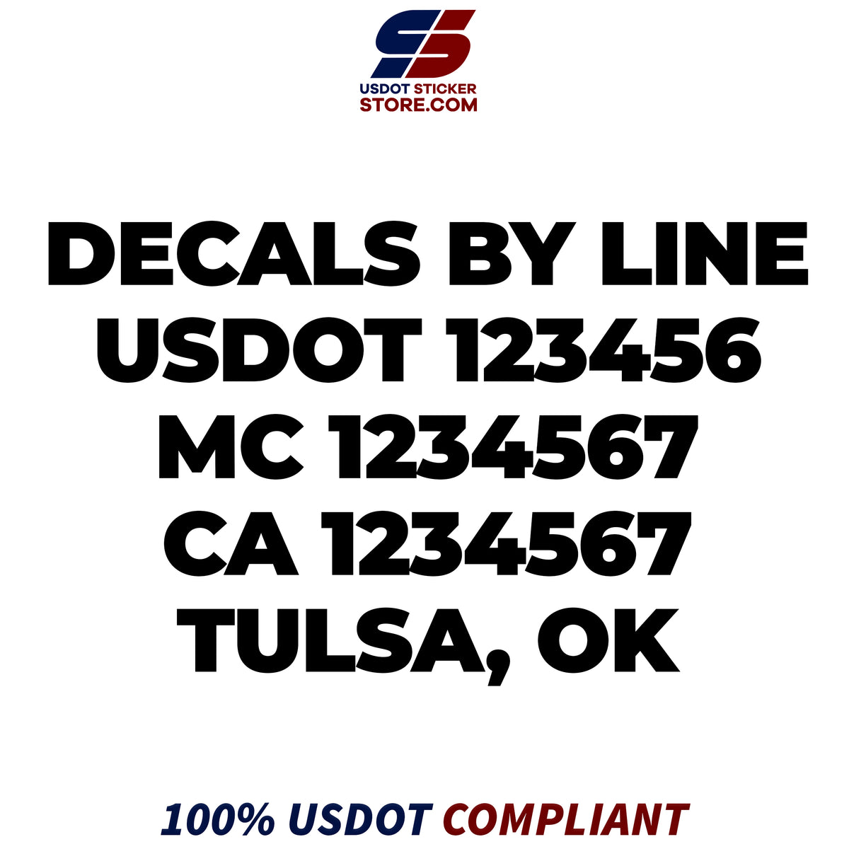 Decals by Line – USDOT Sticker Store