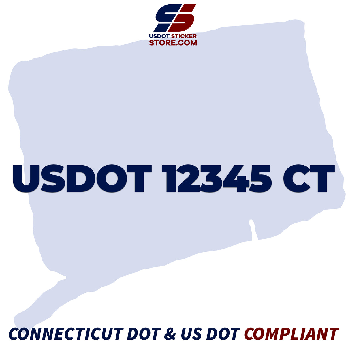 USDOT Number Sticker Decal (Connecticut) – USDOT Sticker Store